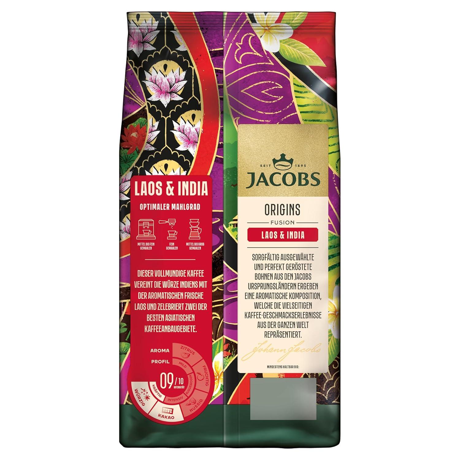 Buy Jacobs Origins Laos & India Whole Bean 1 kg | Premium Coffee ...