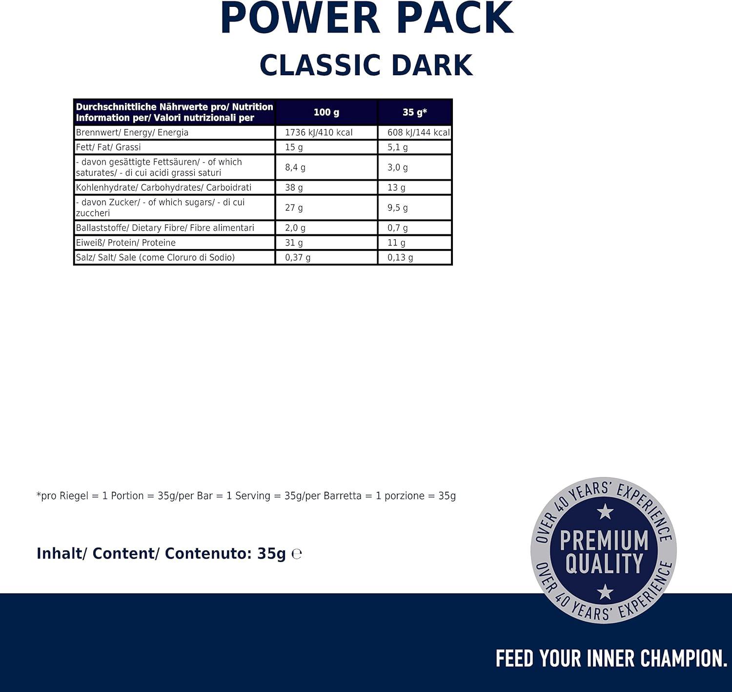 Multipower Pow Pack Classic Dark Protein Bar | 27% Protein Healthy ...