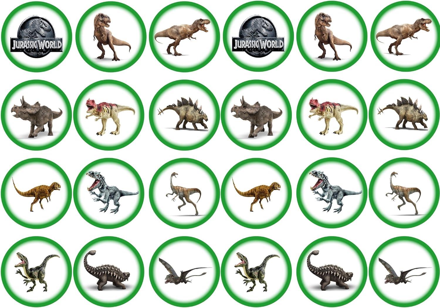 24 Edible Pre-Cut Wafer Round Cake Toppers: 12 Designs Inspired by ...
