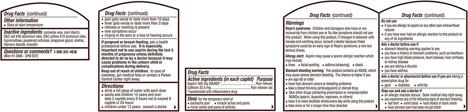 Bayer Back & Body Extra Strength Aspirin 500mg Coated Tablets | Fast ...