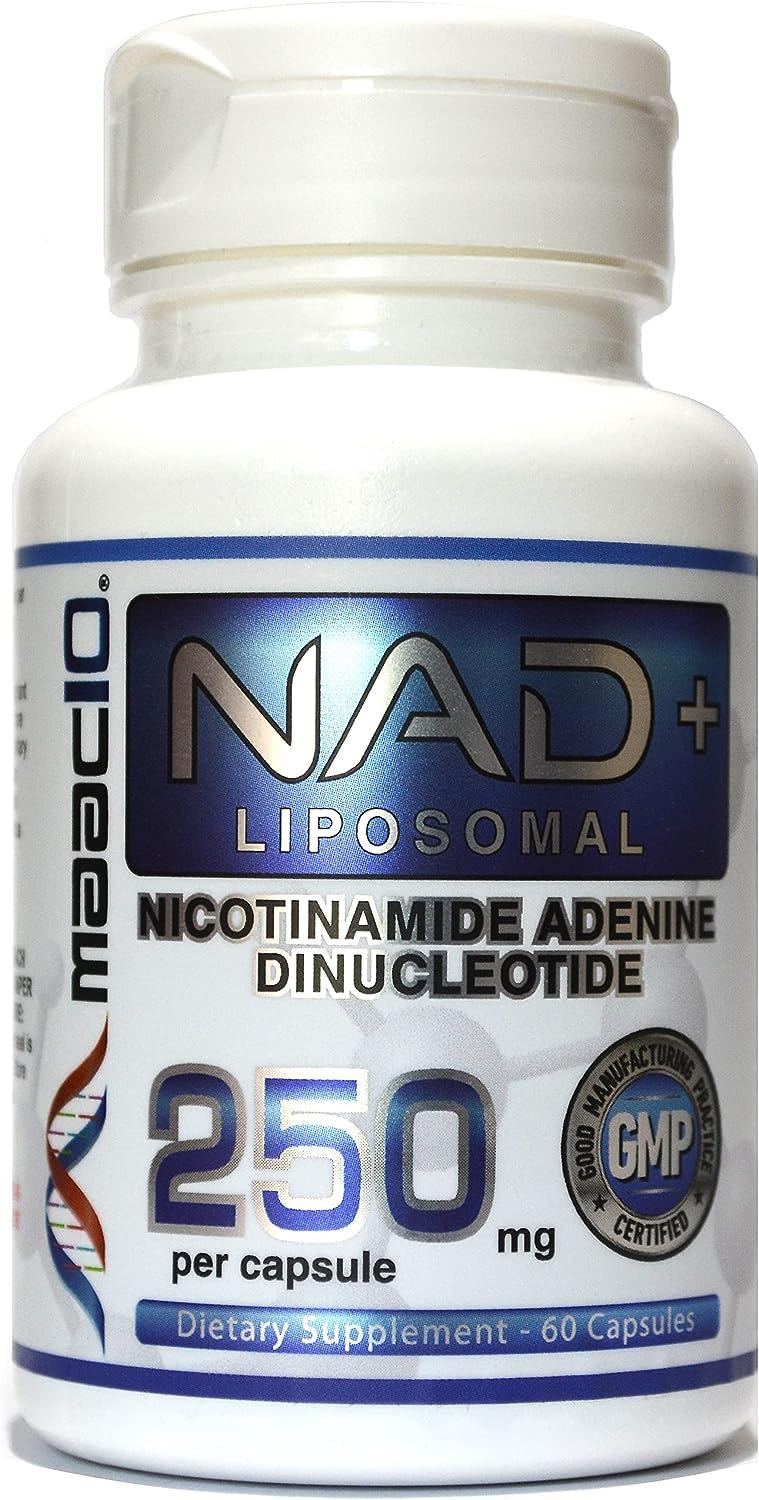 MAAC10 Actual NAD+ 500mg Supplement - Liposomal NAD+ for Enhanced Absorption | Alternative to ...