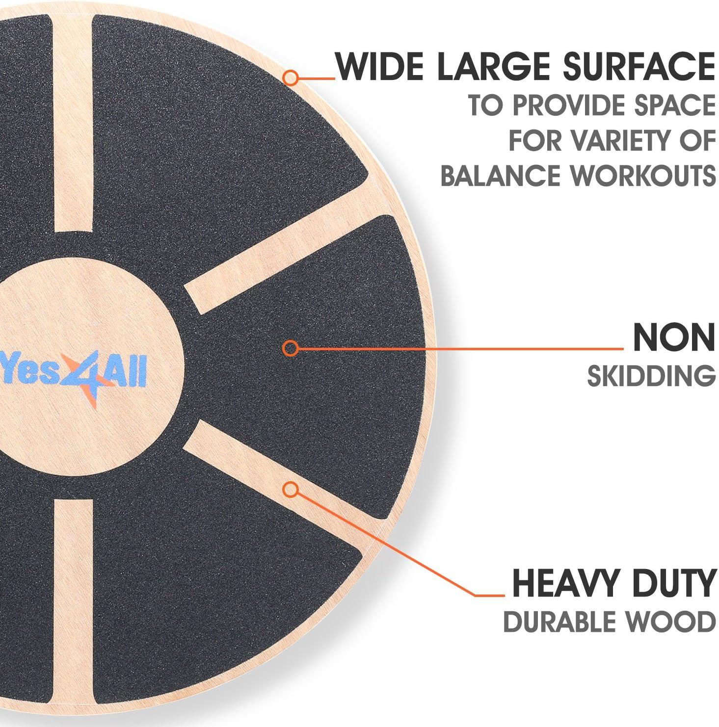 Yes4All Wooden Wobble Balance Board - Black Classic Version | Buy Now ...