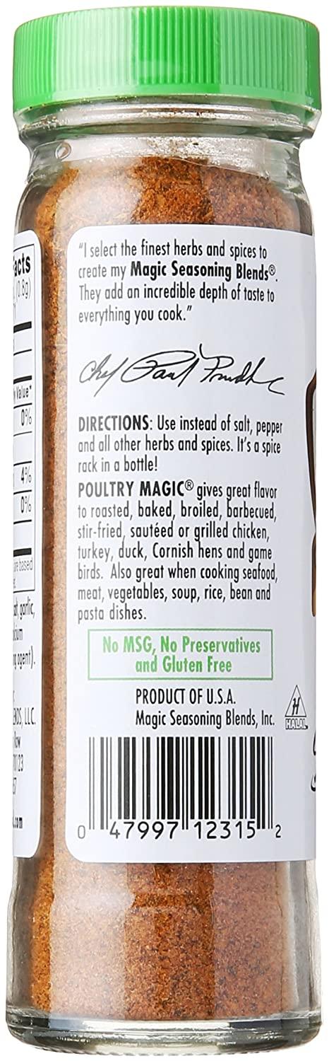 Poultry Magic Seasoning 2oz - Enhance Flavor for Chicken & Turkey ...