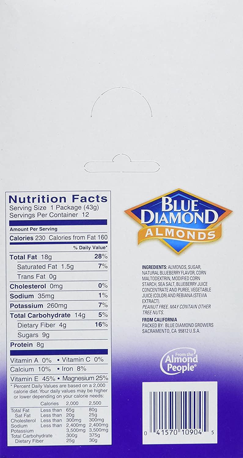 Blue Diamond Almonds Nutrition Label