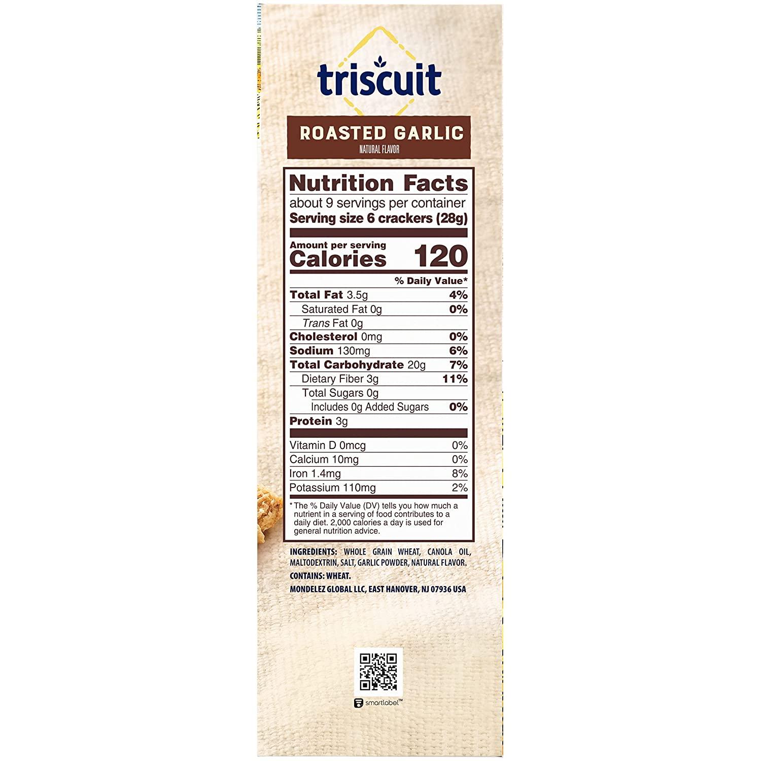 Triscuit Roasted Garlic Crackers 8.5 oz | Whole Grain Wheat | Delicious ...