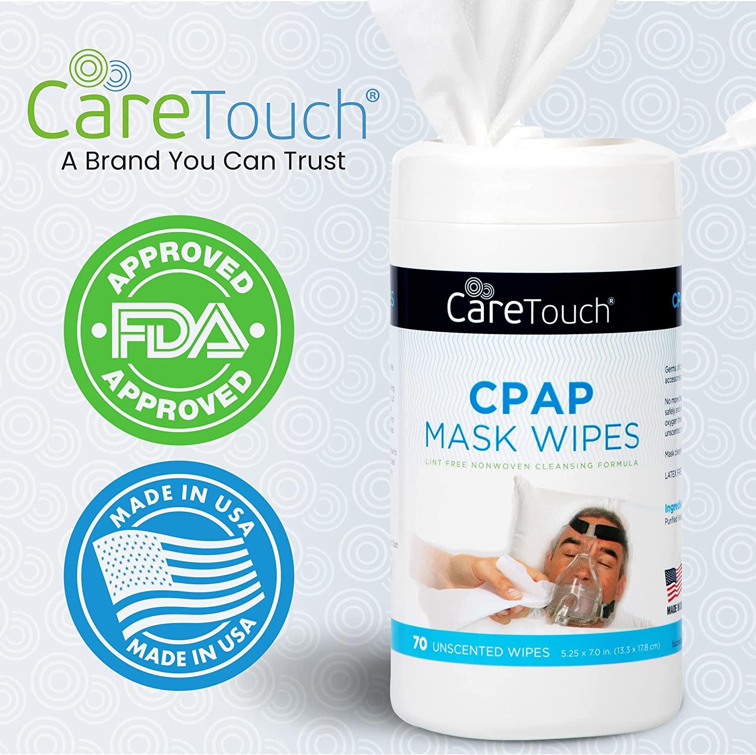 Unscented CPAP Mask Wipes - 2 Packs of 70 | CPAP Cleaner for Effective ...