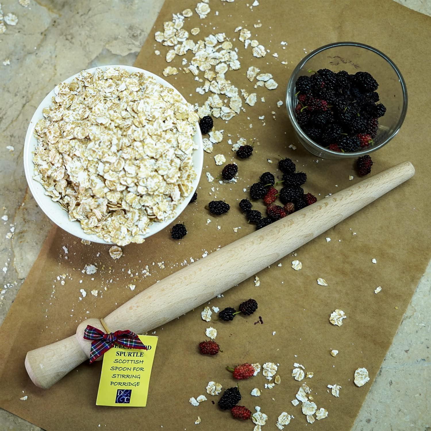 Scottish Porridge Spurtle - 29 cm Wooden Stirrer with Thistle Detail ...