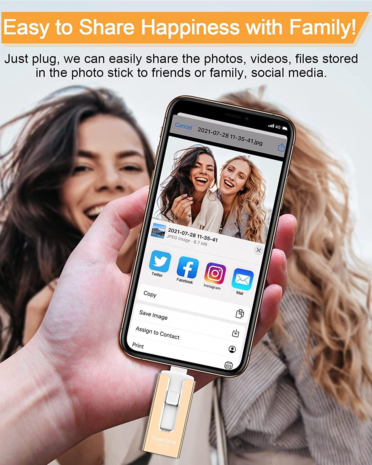 Sunany 256GB USB Flash Drive - High Speed External Thumb Drive for ...