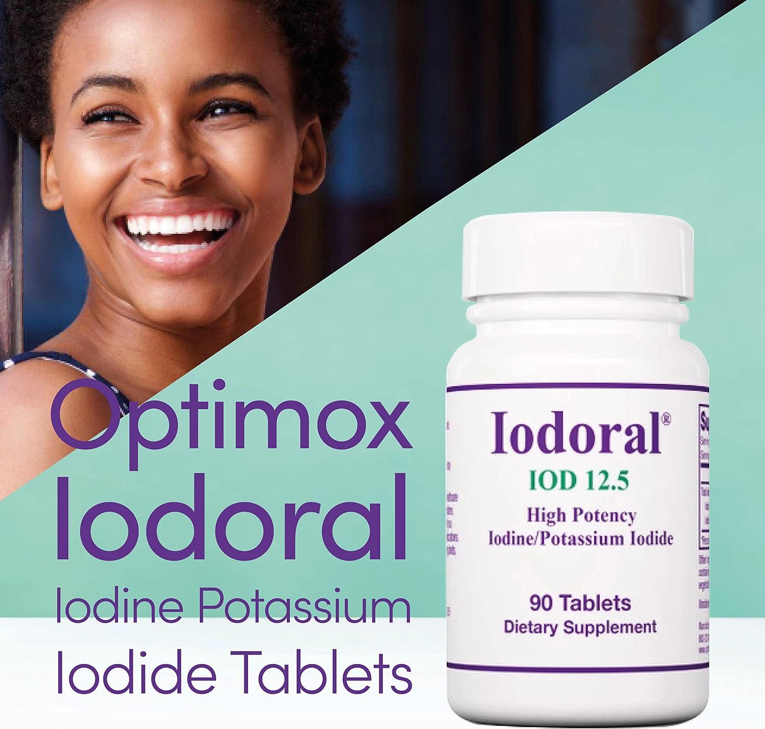 Optimox Iodoral 12.5mg: 90 Vegan Tablets with Iodine and Potassium ...