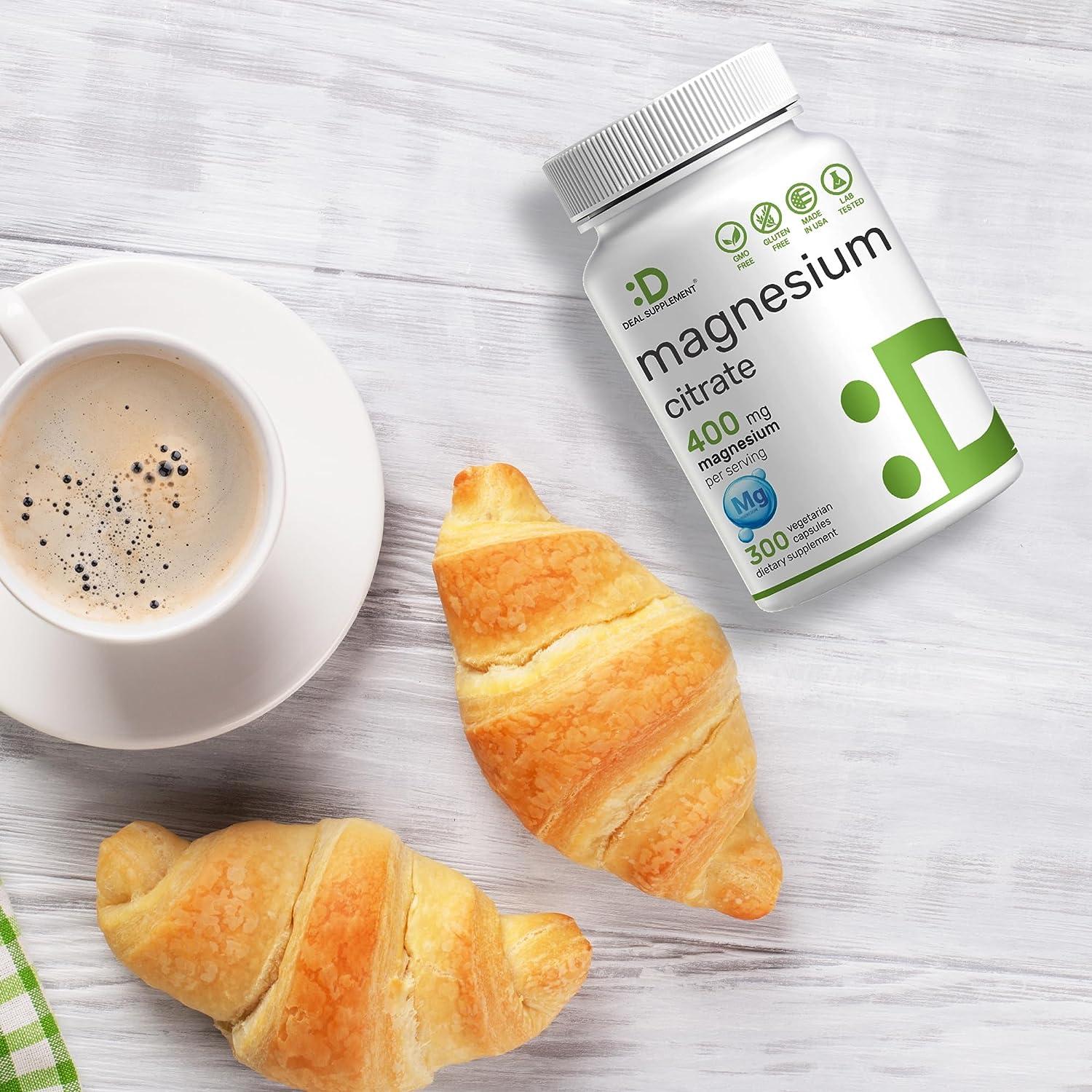 400mg Magnesium Citrate | 300 Veg Capsules | Chelated & Easily Absorbed ...