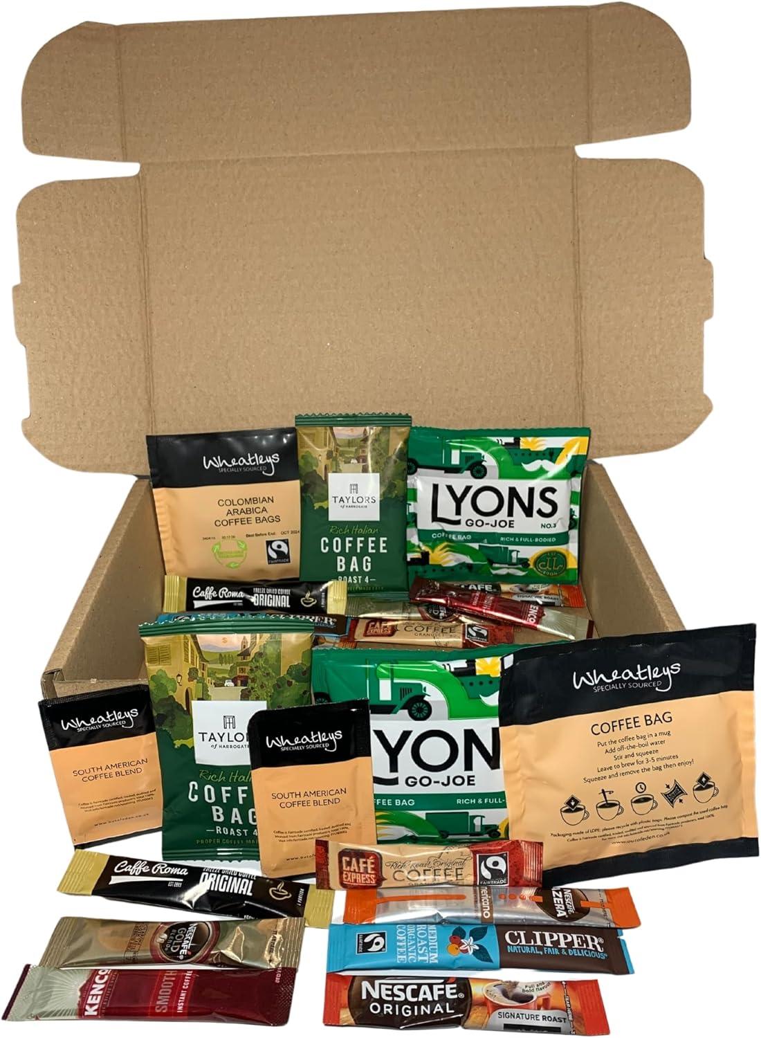 Premium Coffee Gift Set Bundle: 22 Sachets & Instant Coffee - Variety ...