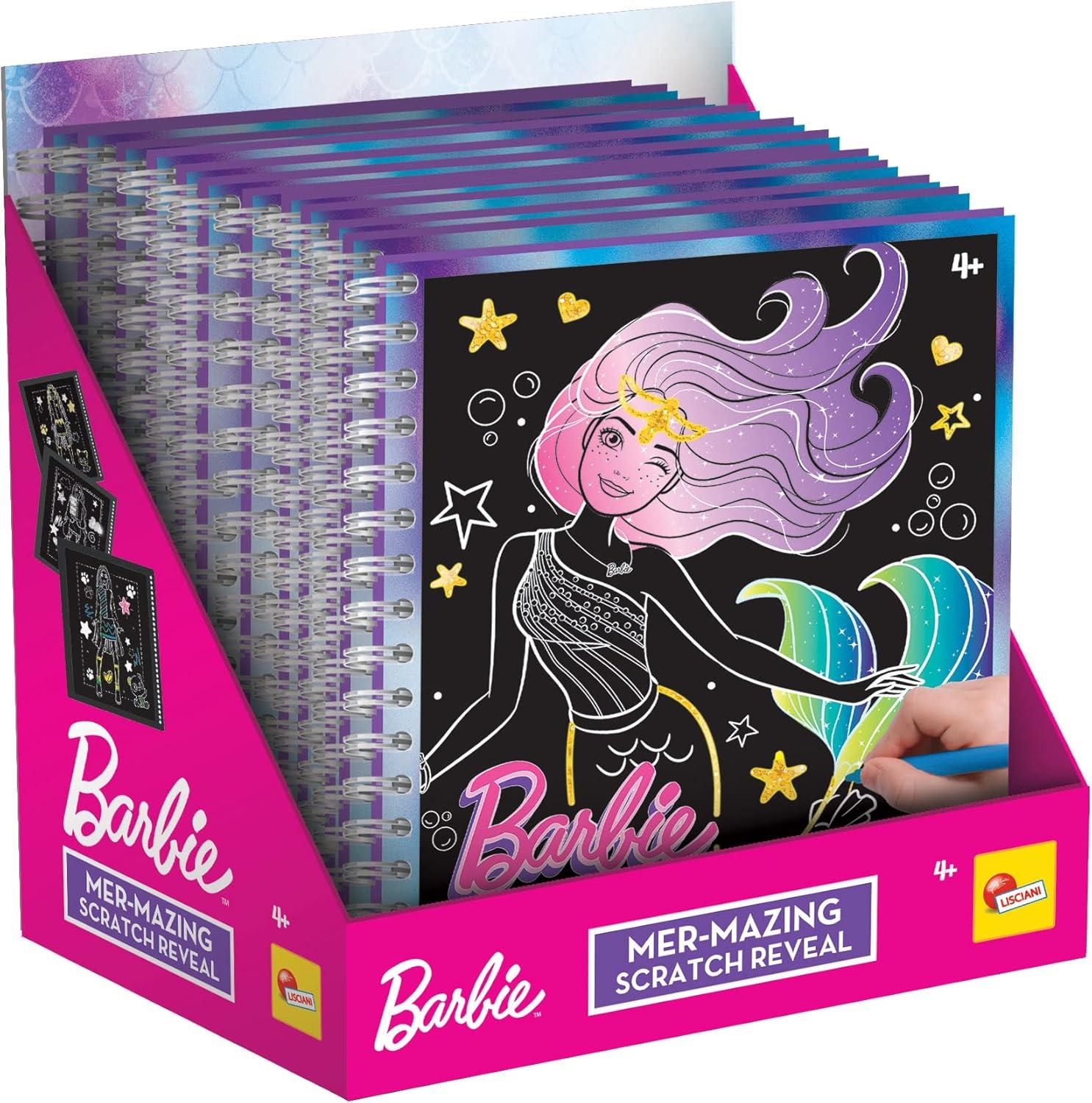 Lisciani Barbie Scratch Mermaid Sketchbook - Magical Coloring ...