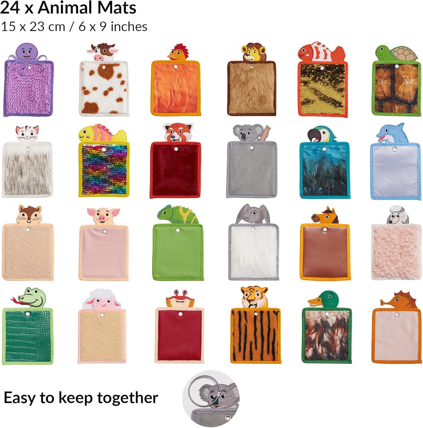 24-Pack Sensory Mats for Autistic Children | Tactile Sensory Tiles ...