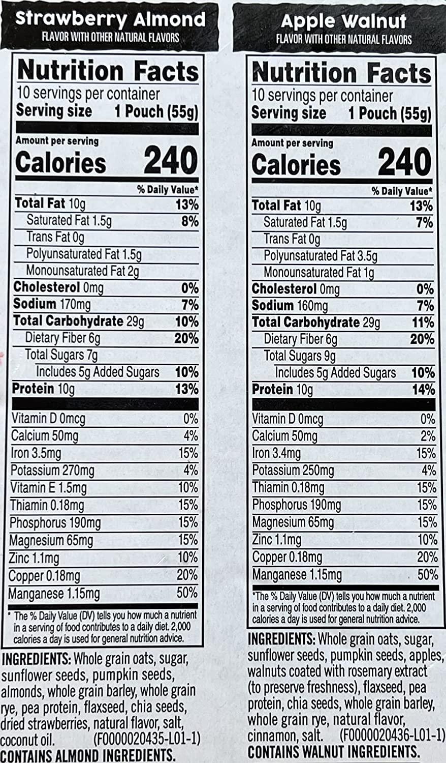 Health Warrior Oatmeal Variety Pack 20ct 38.8oz (2.4lb) - Delicious ...