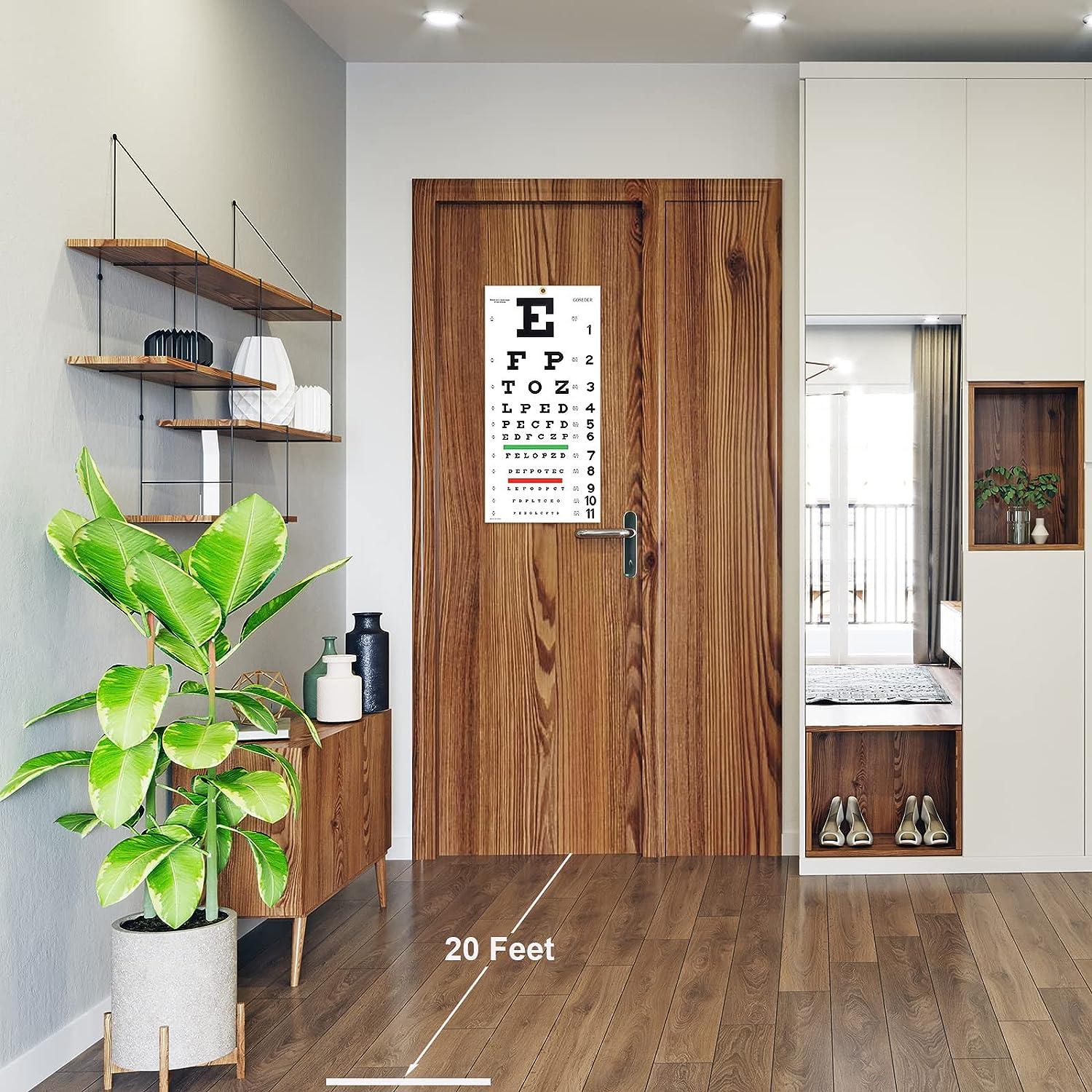 Snellen Eye Chart for Eye Exams - 20 feet - 22.11 inches - Wall Decor ...