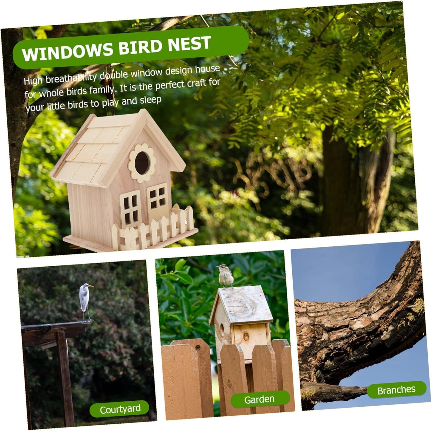 Exceart Wooden Birdhouses for Painting - DIY Bird Nest Kits ...