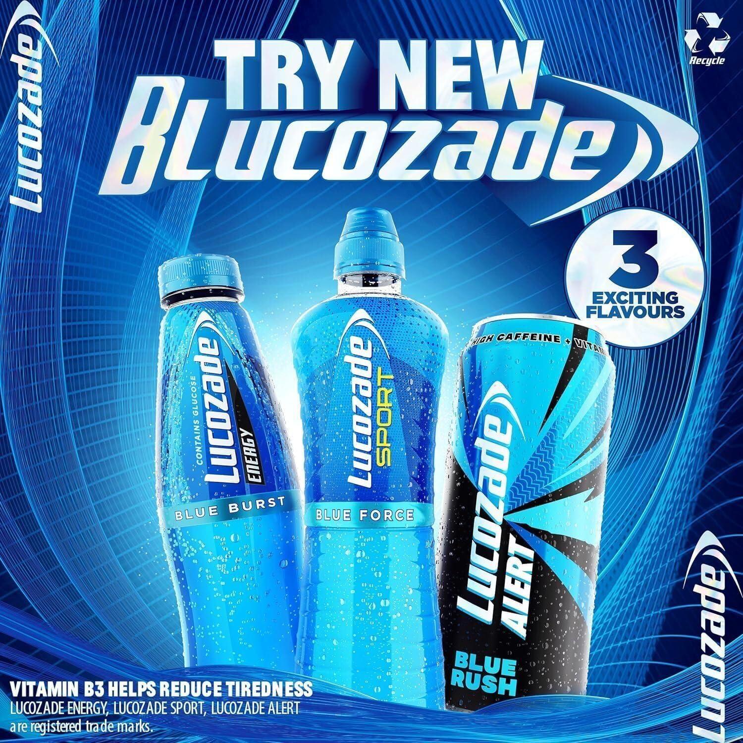 Lucozade Sport Drink Blue Force 24 x 500ml (By Shop 4 Less) | Buy Now ...
