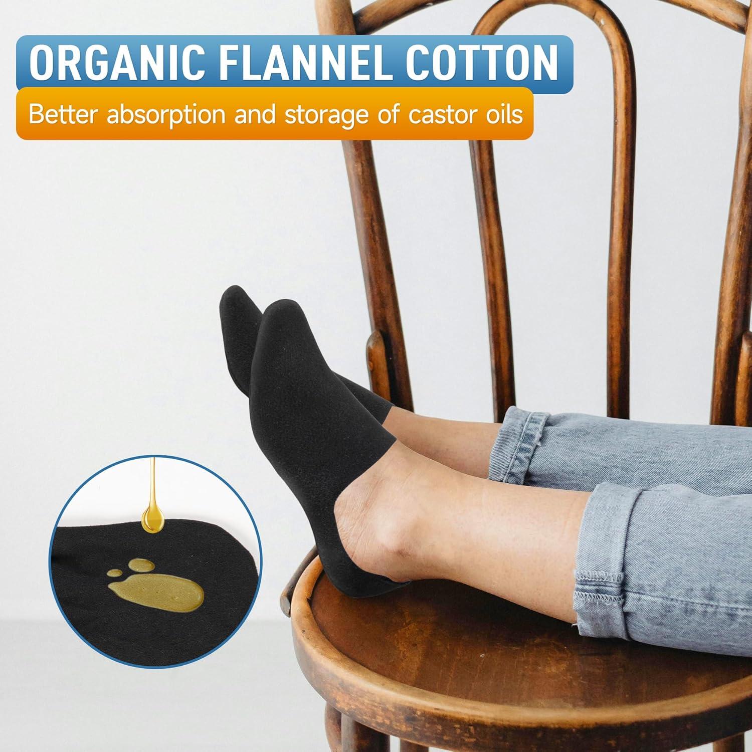 LEEKALOS Reusable Castor Oil Packs for Feet Arthritis Relief ...