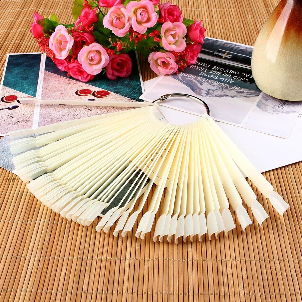 Nail Art Stick - 50pcs Clear Polish Gel Tips for Practice & Display ...