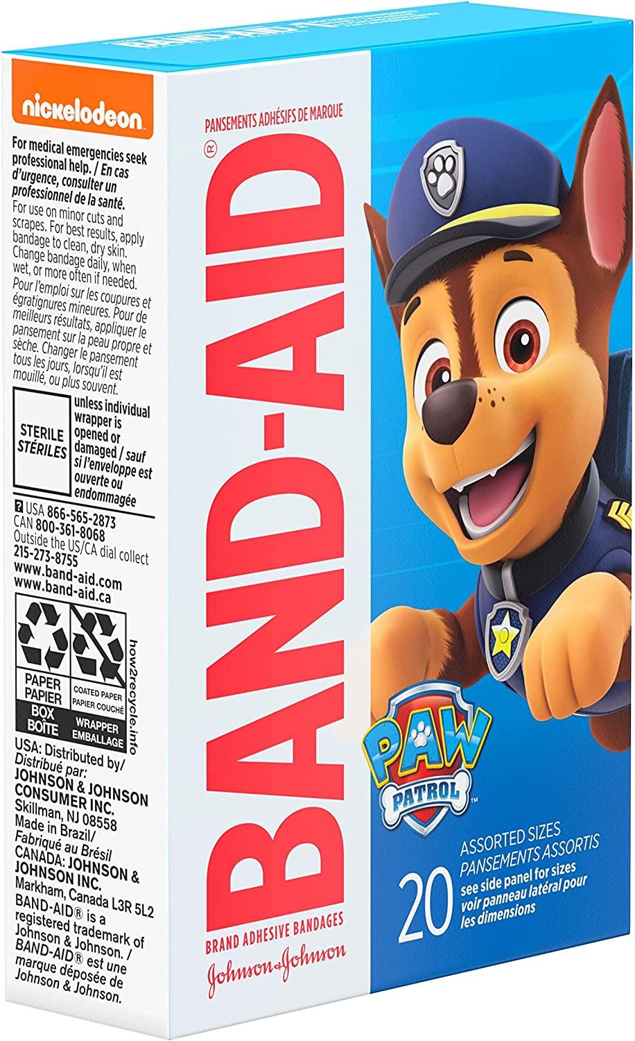 Band-Aid Nickelodeon PAW Patrol Kids Adhesive Bandages | Assorted Sizes ...