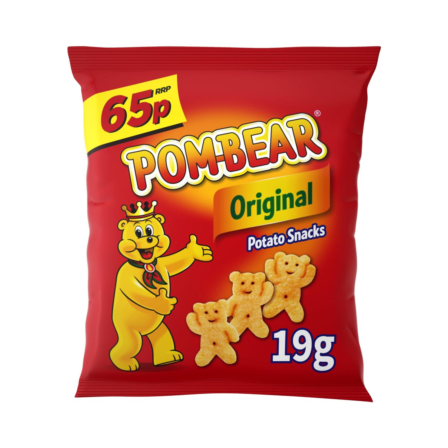PomBear ORIGINAL SALTED Crisps Snacks 32 x 19g PMP Bag | Buy Now with ...