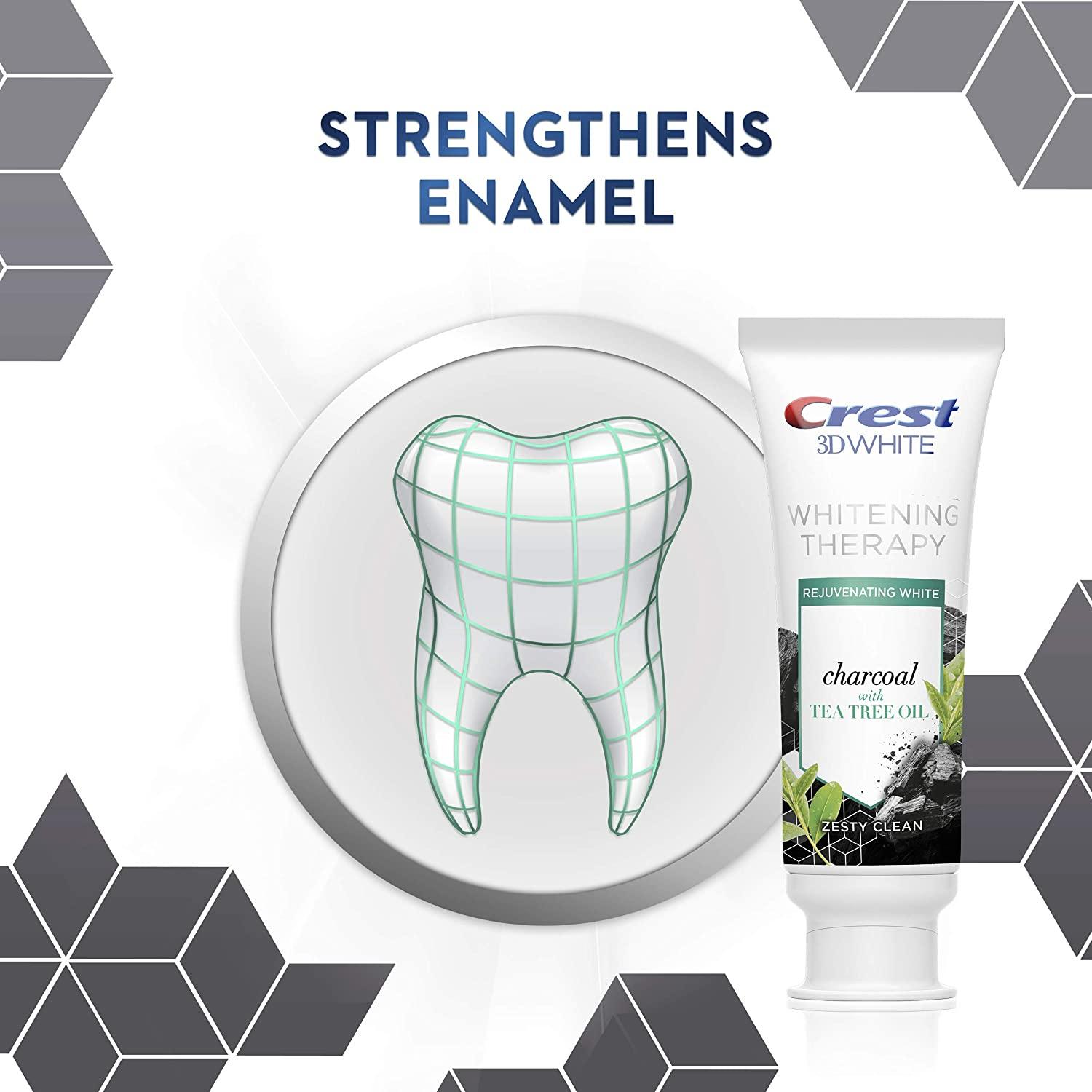 Crest Charcoal 3D White Toothpaste Whitening Therapy with Tea Tree Oil ...