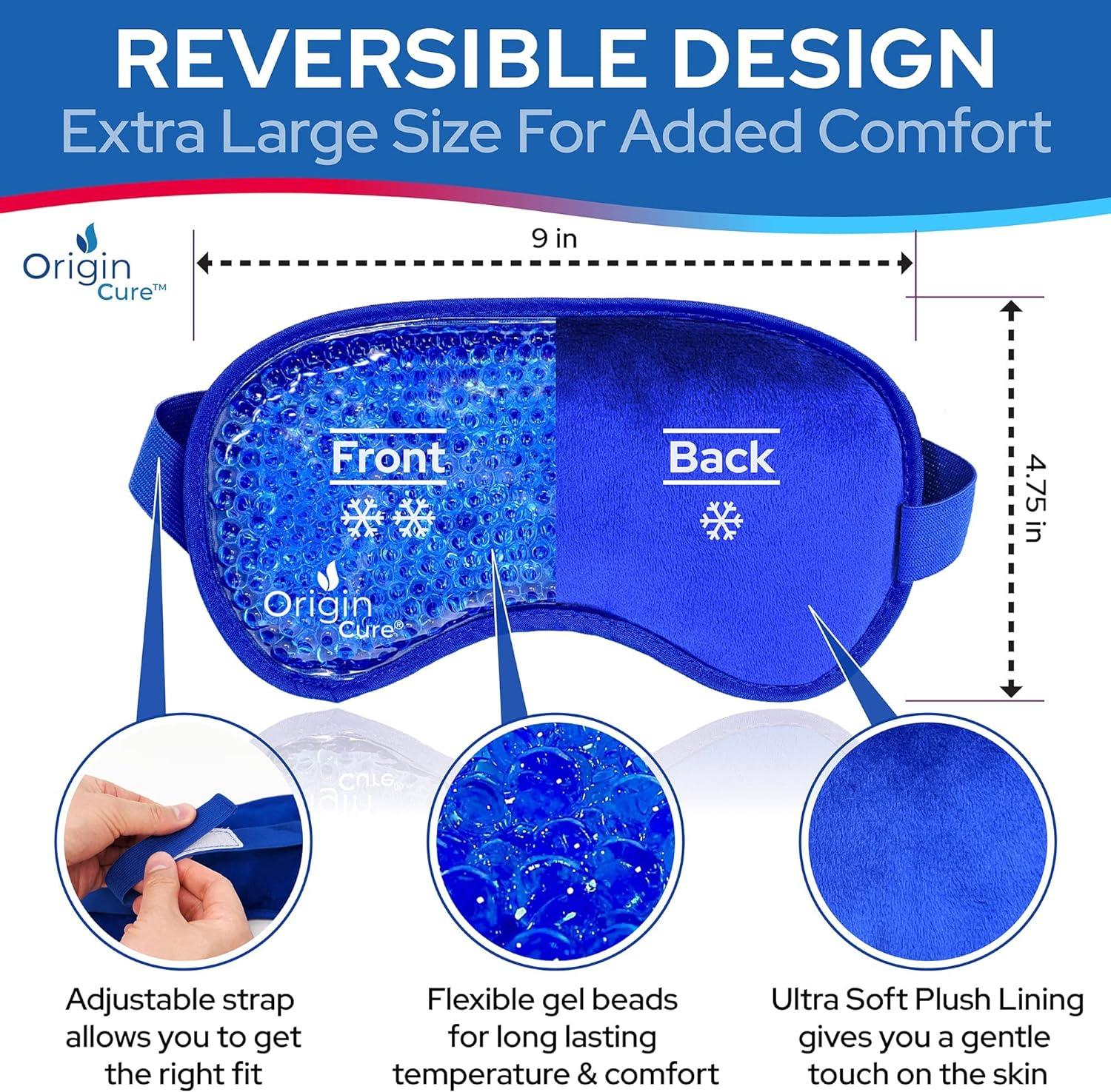 Origin Cure Gel Eye Mask - Reusable Cold Eye Pack for Puffy Eyes ...