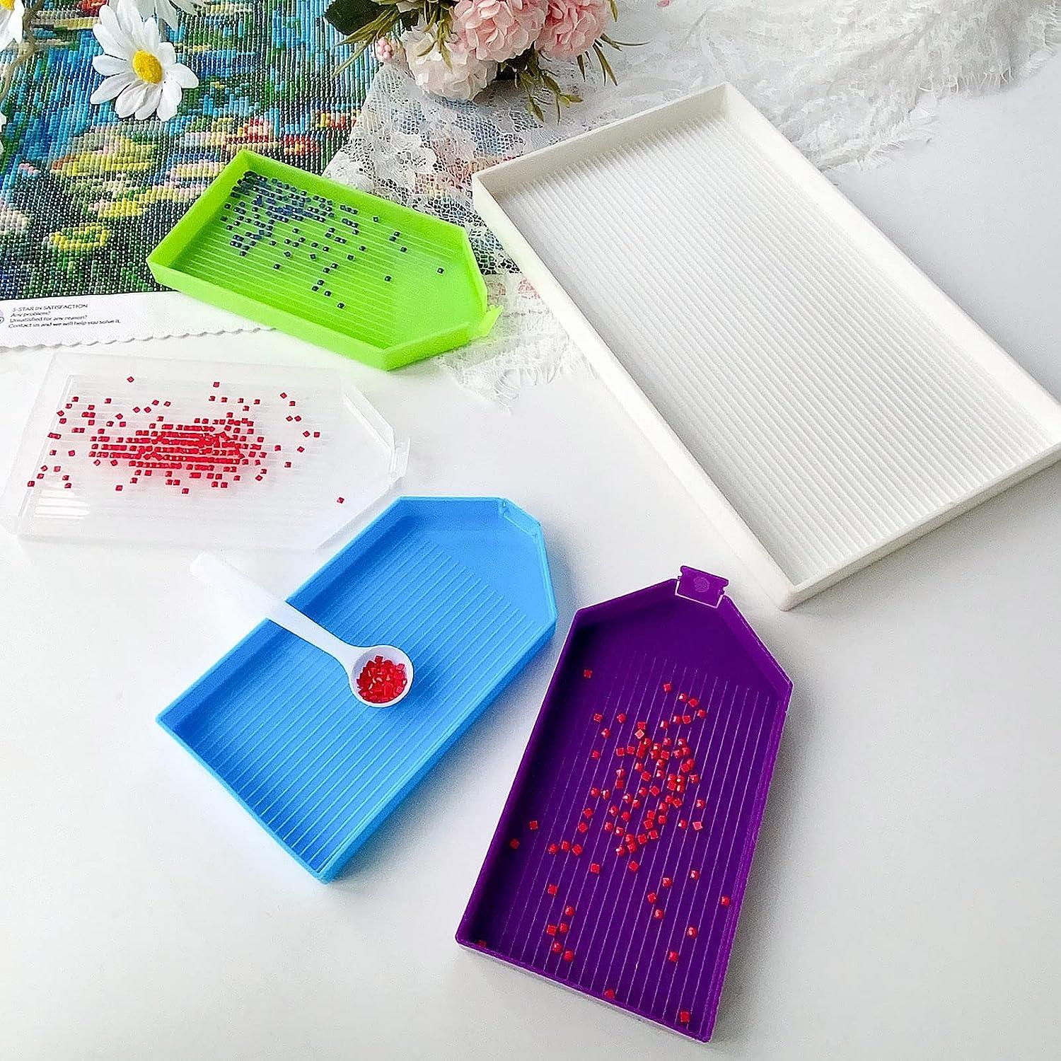 5 Pcs Large Diamond Painting Trays Plastic Bead Sorting Tray Big ...