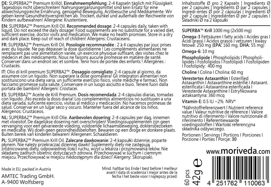MoriVeda - Superba Krill Oil Capsules (Different Package Sizes ...