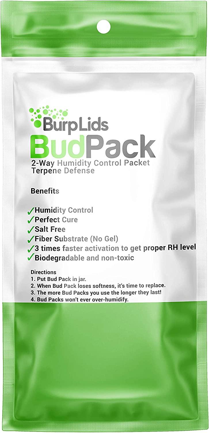 Burp Lids Bud Pack | 62% RH 2-Way Humidity Control | Size 8g | 1 Ounce ...