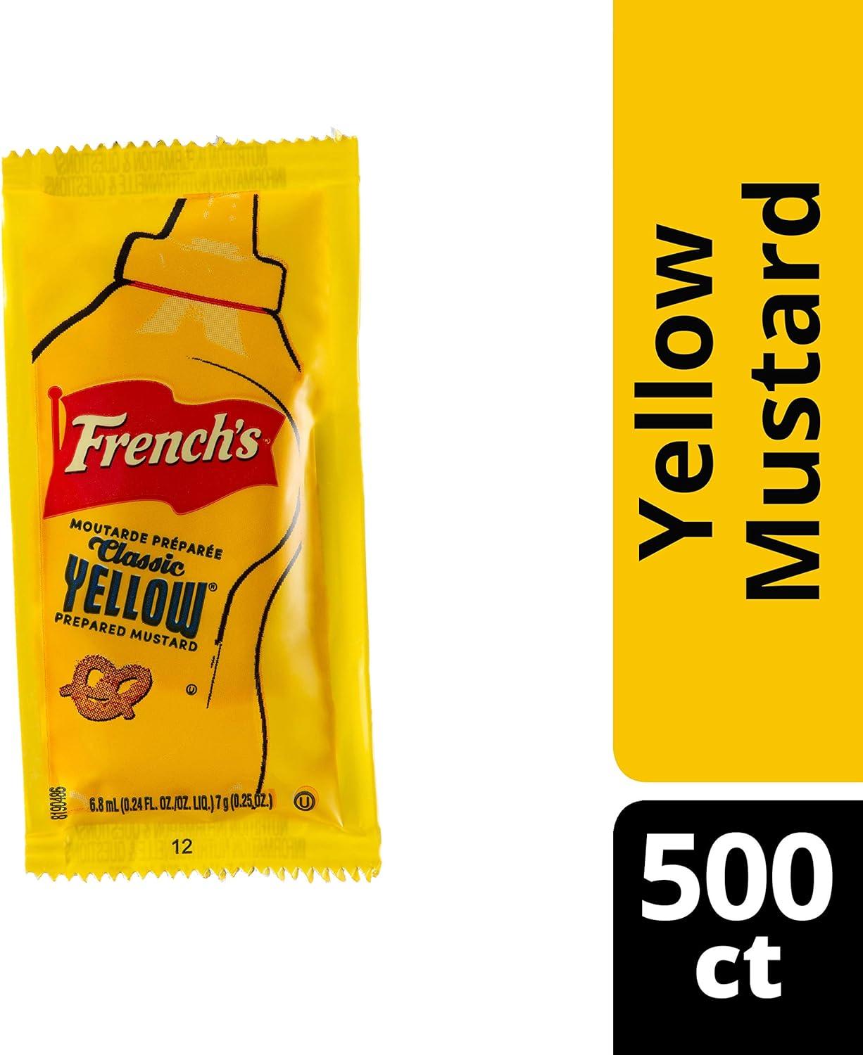 French's Classic Yellow Mustard 500 Single Serve Packets | Buy Now with ...
