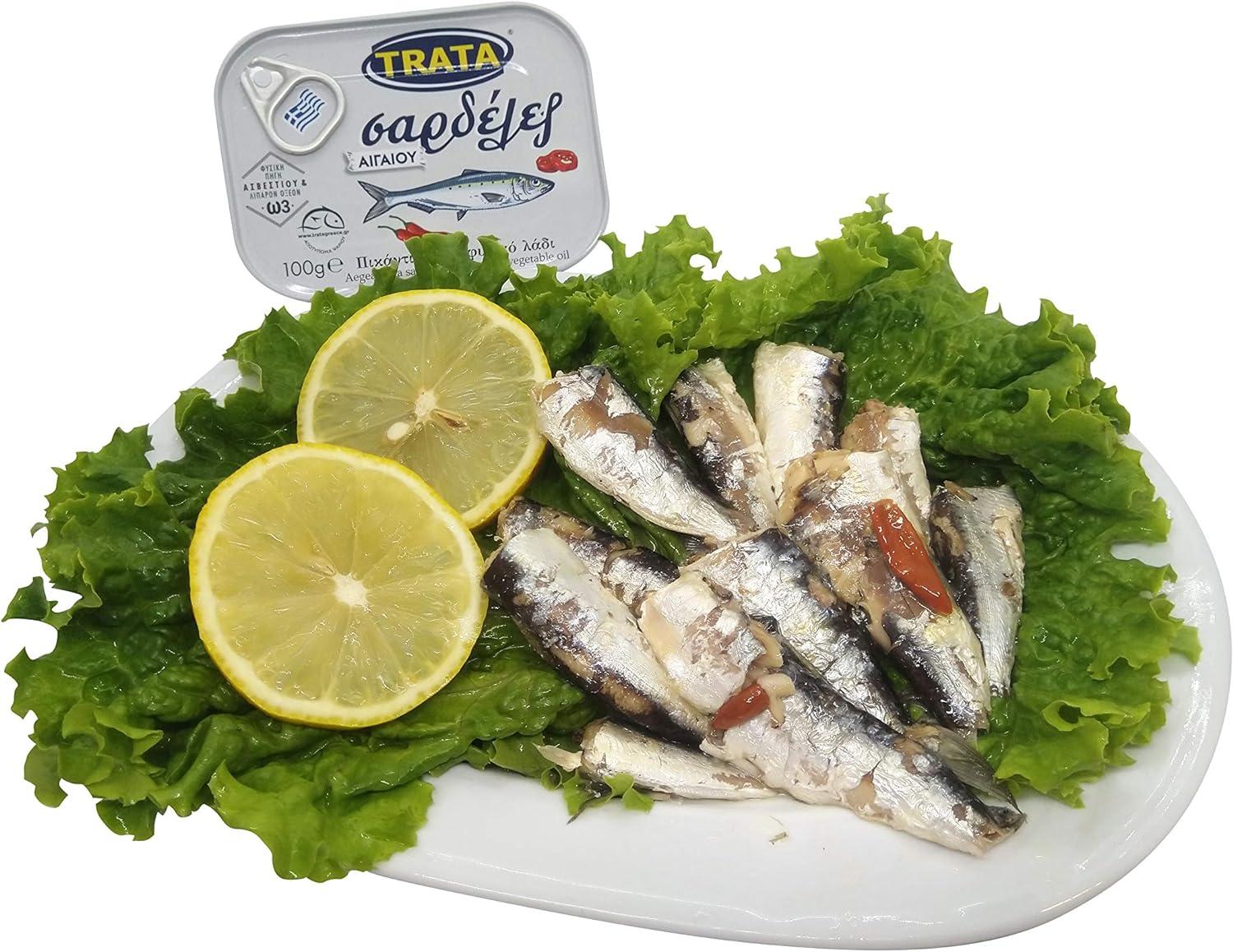 Trata Greek Sardines Piquant in Oil | Traditional Seafood Appetizer ...