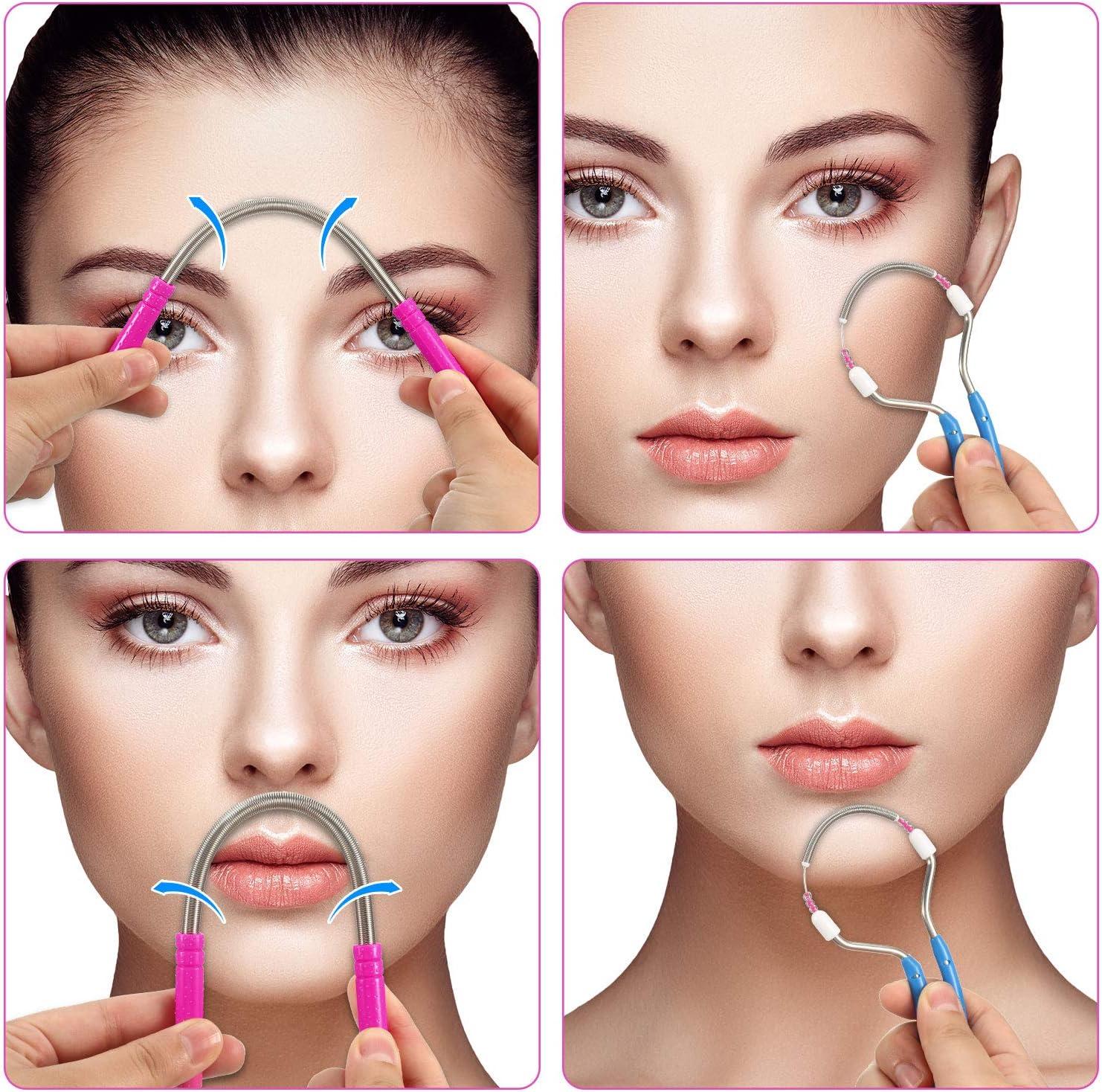2-Piece Manual Spring Facial Hair Remover Set - Face Hair Removal Tools ...