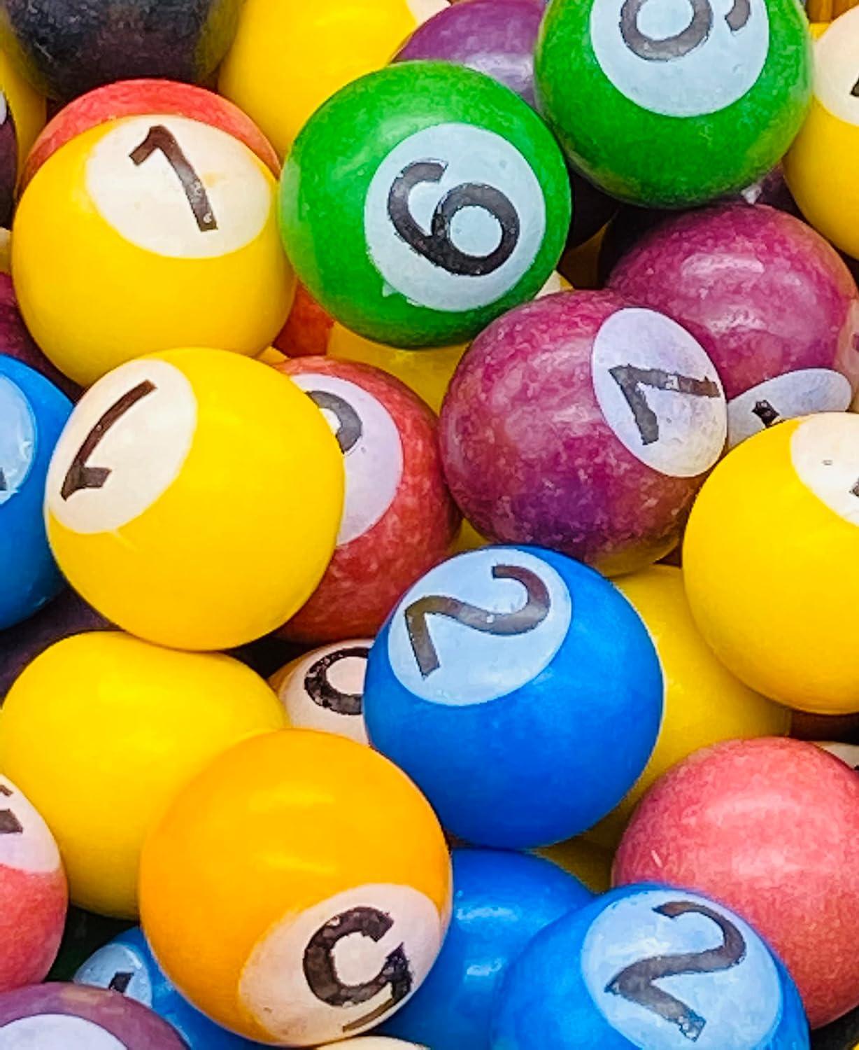 Pool Ball Candy Bubblegum Balls - 750g Pouch - Approx 98 Gumballs ...