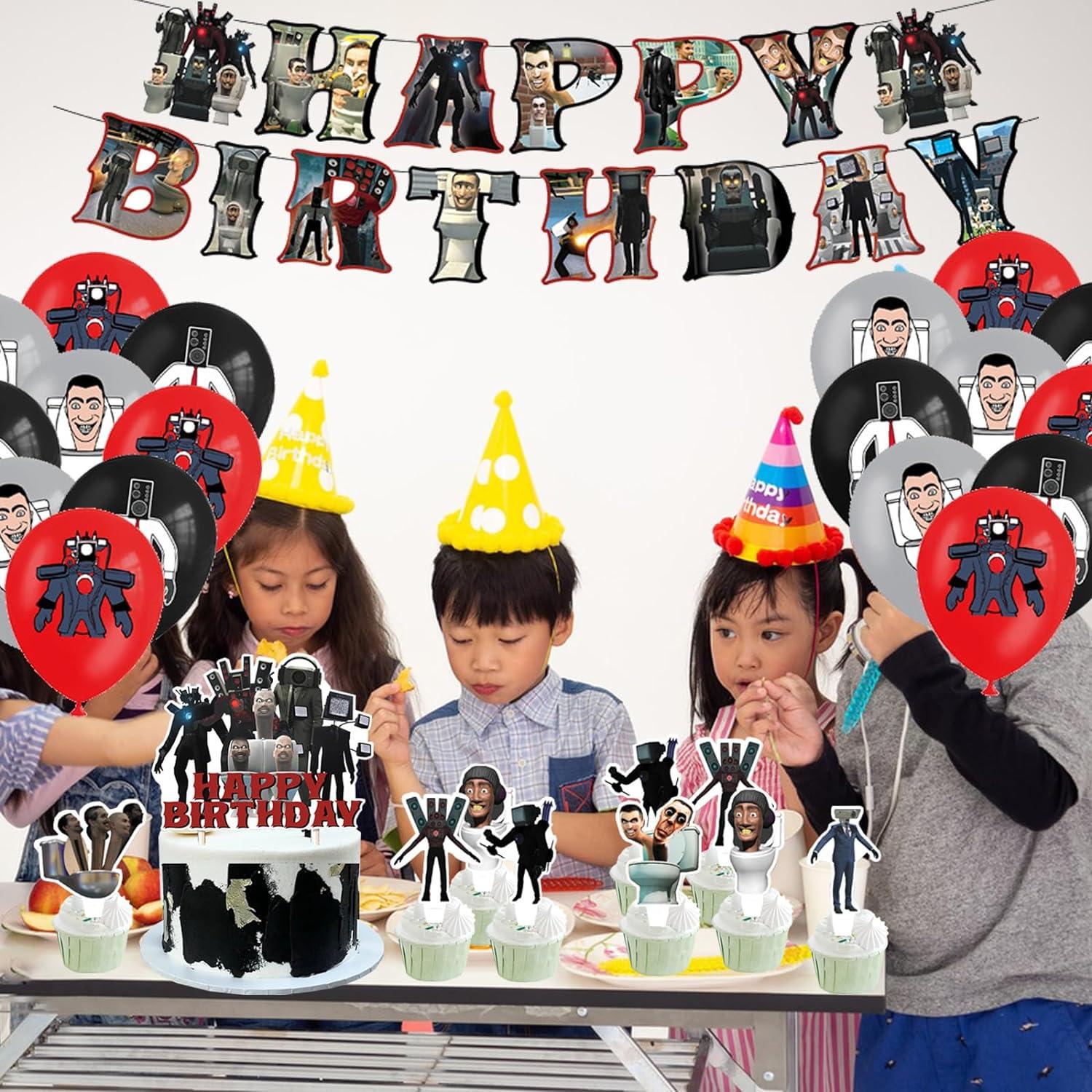 32pcs Skibidi Toilet Birthday Party Decorations Supplies wopin-Skibidi ...