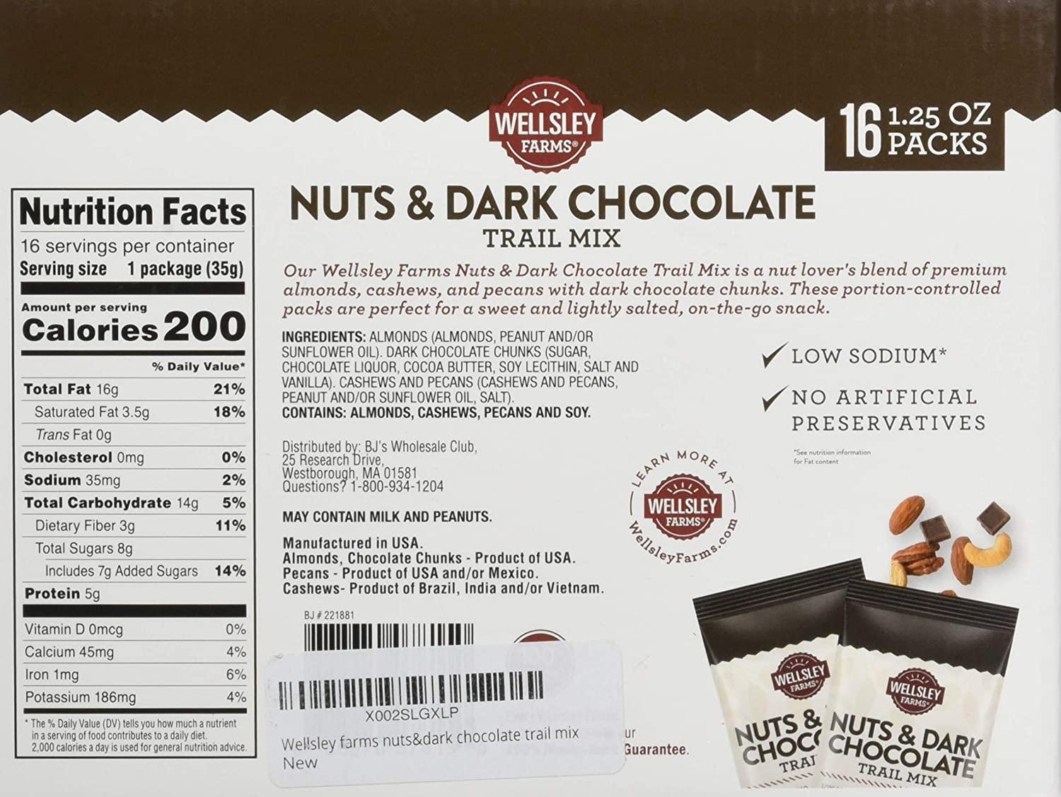 Wellsley Farms Nut Dark Chocolate Trail Mix - 16 Count, 20 Oz | Buy Now ...