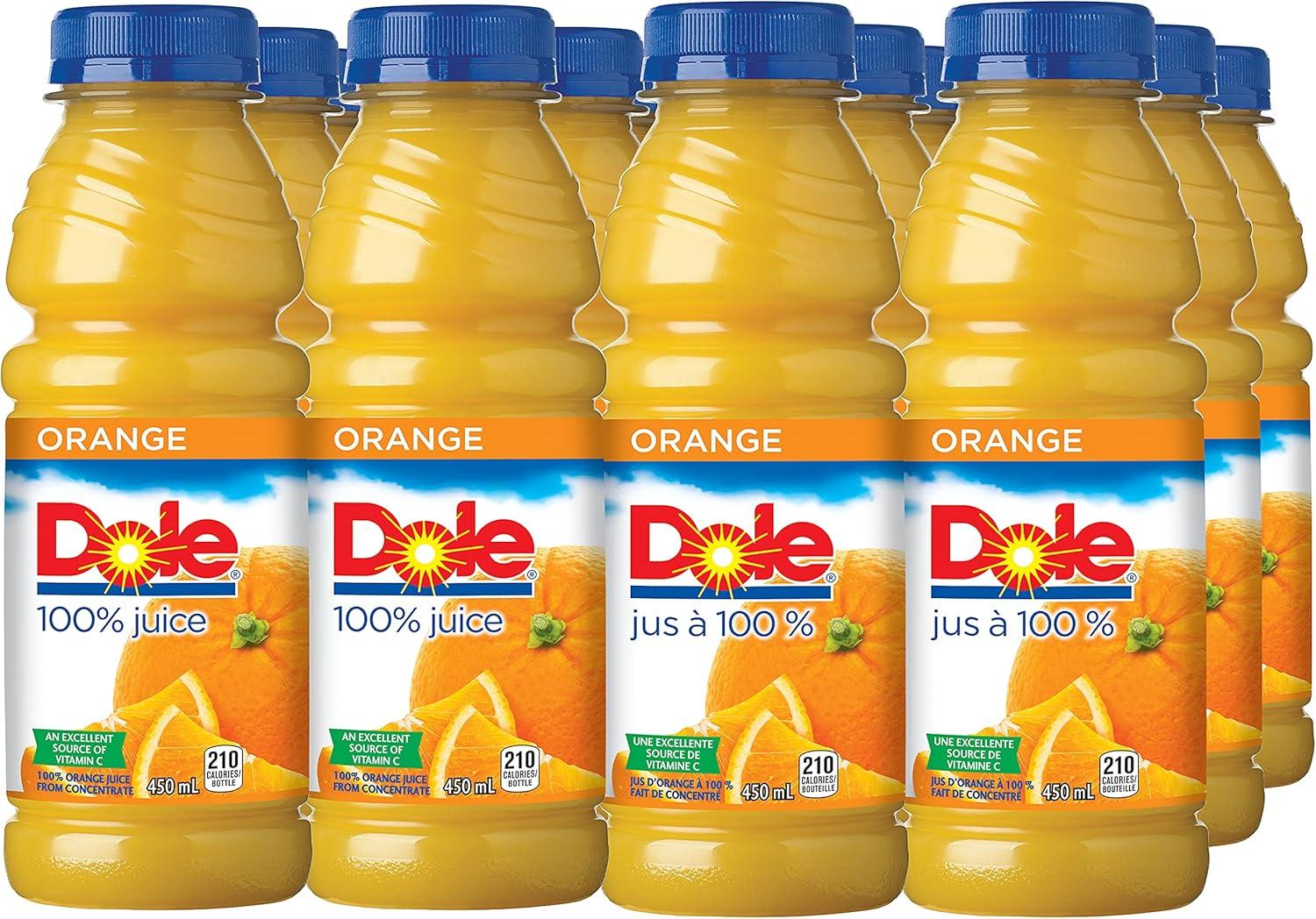 Dole 100% Orange Juice from Concentrate 450 ml Bottles 12 Pack | Buy Now with Express ...