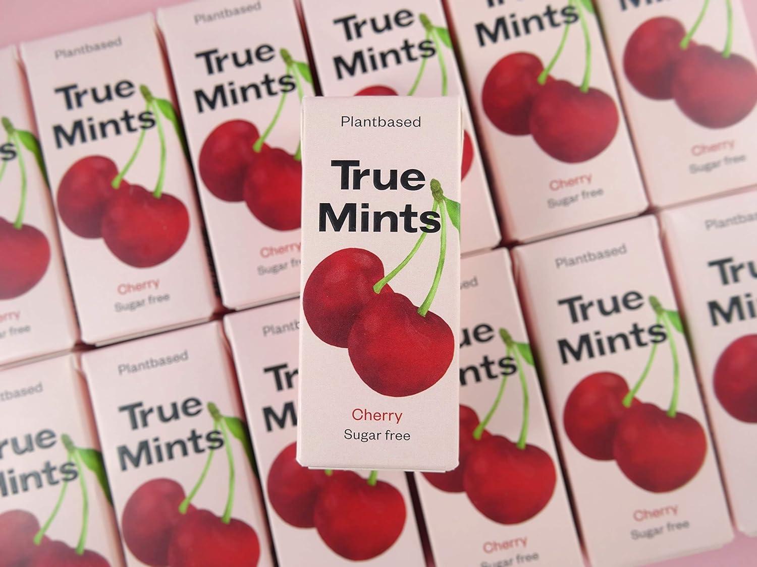 Buy True Mints Cherry Pastilles - Sugar-Free Vegetable-Based 18 x 13g ...