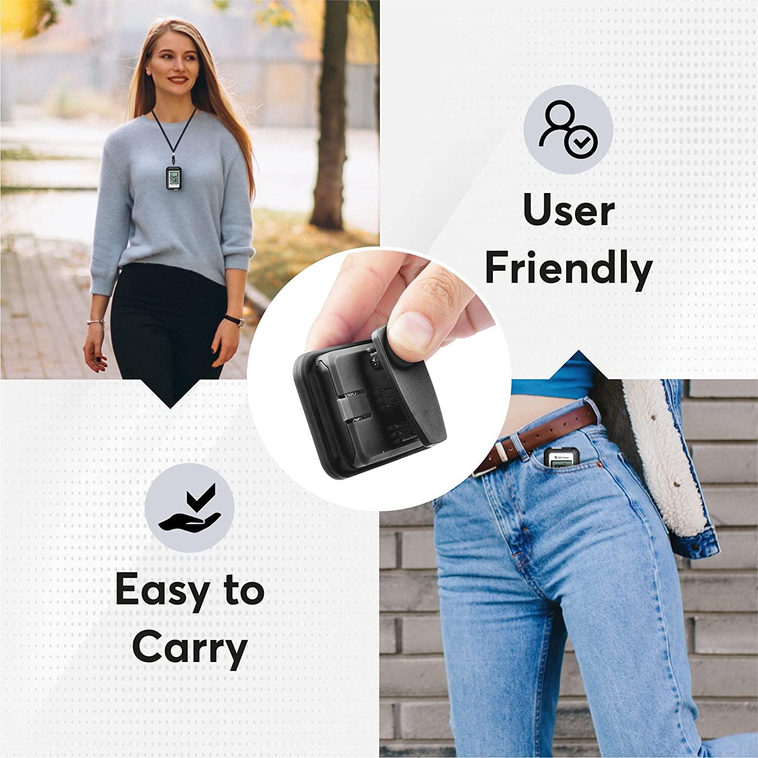 OZO Fitness SC 3D Digital Pedometer for Walking - Track Steps, Miles ...