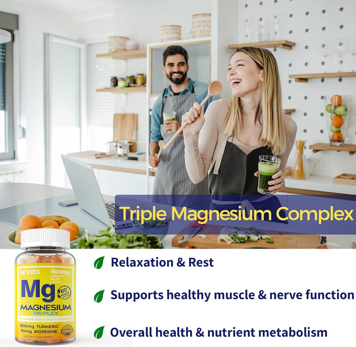 Triple Magnesium Gummies + Potassium Magnesium Gummies with Magnesium ...