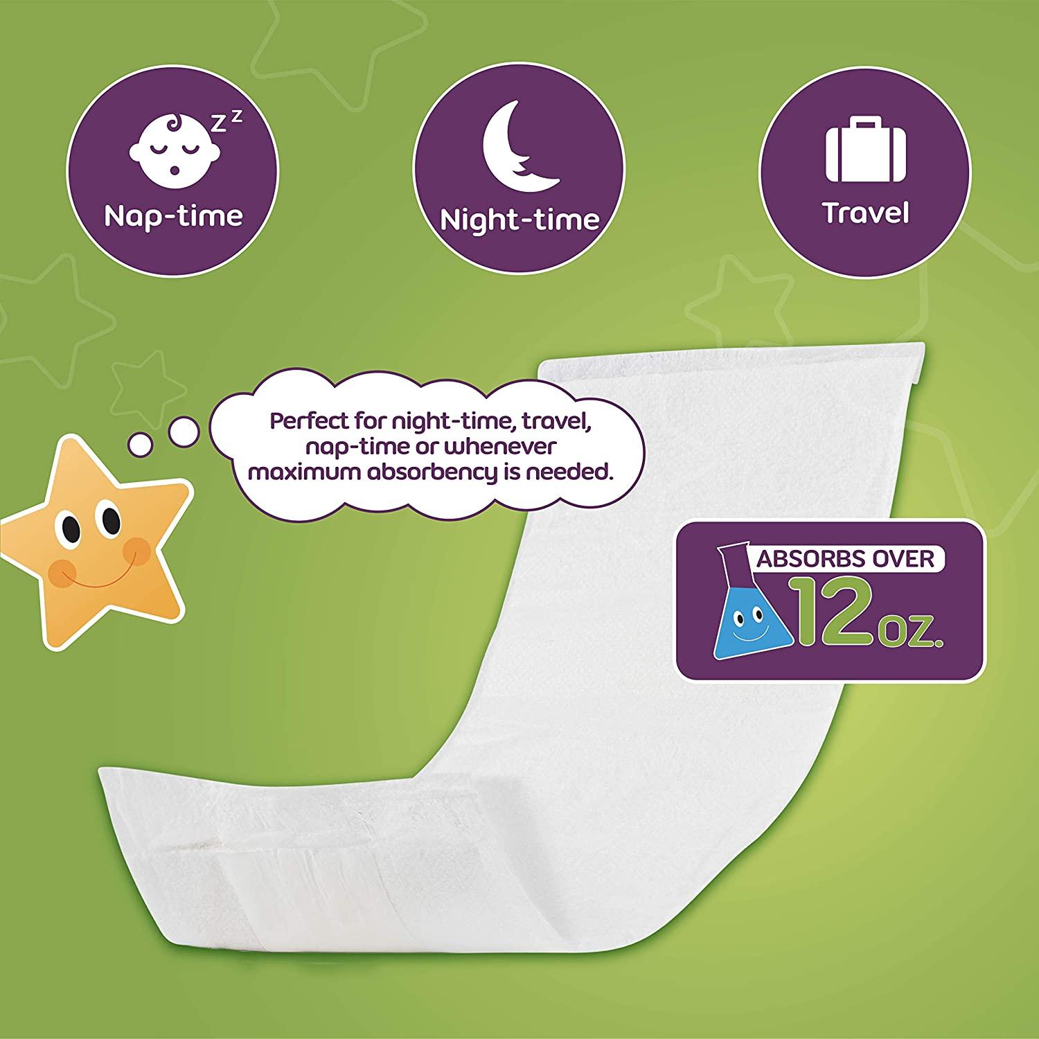 Dimples Booster Pads - Baby Diaper Doubler with Adhesive | 60 Count ...
