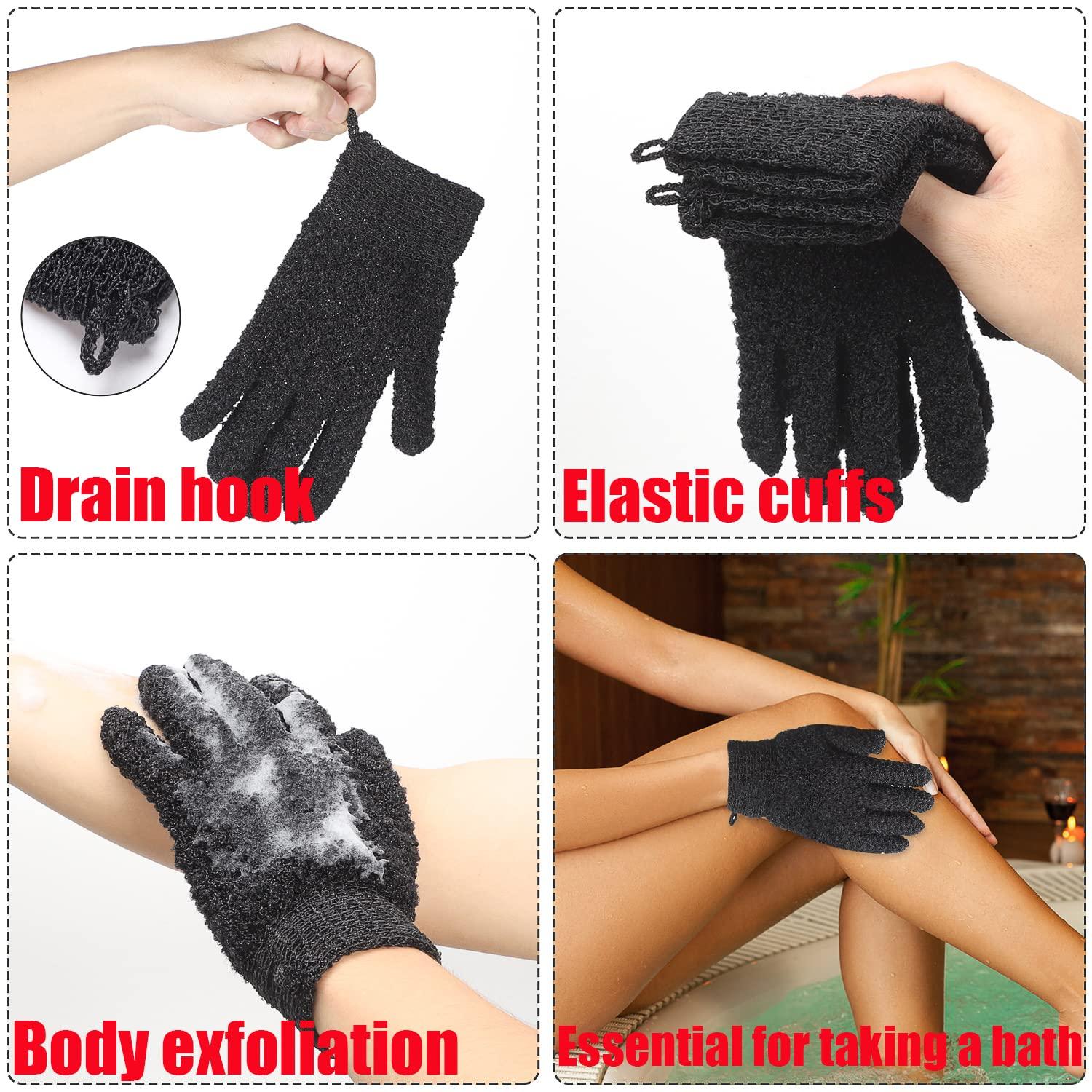 Peeling Gloves for Body & Face - Double-Sided Microfiber Dead Skin ...