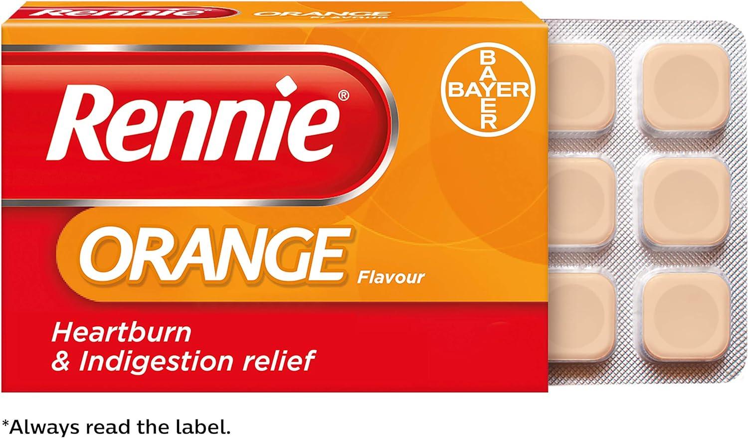 Rennie Orange Chewable Tablets - 48 Tablets, Pack of 1