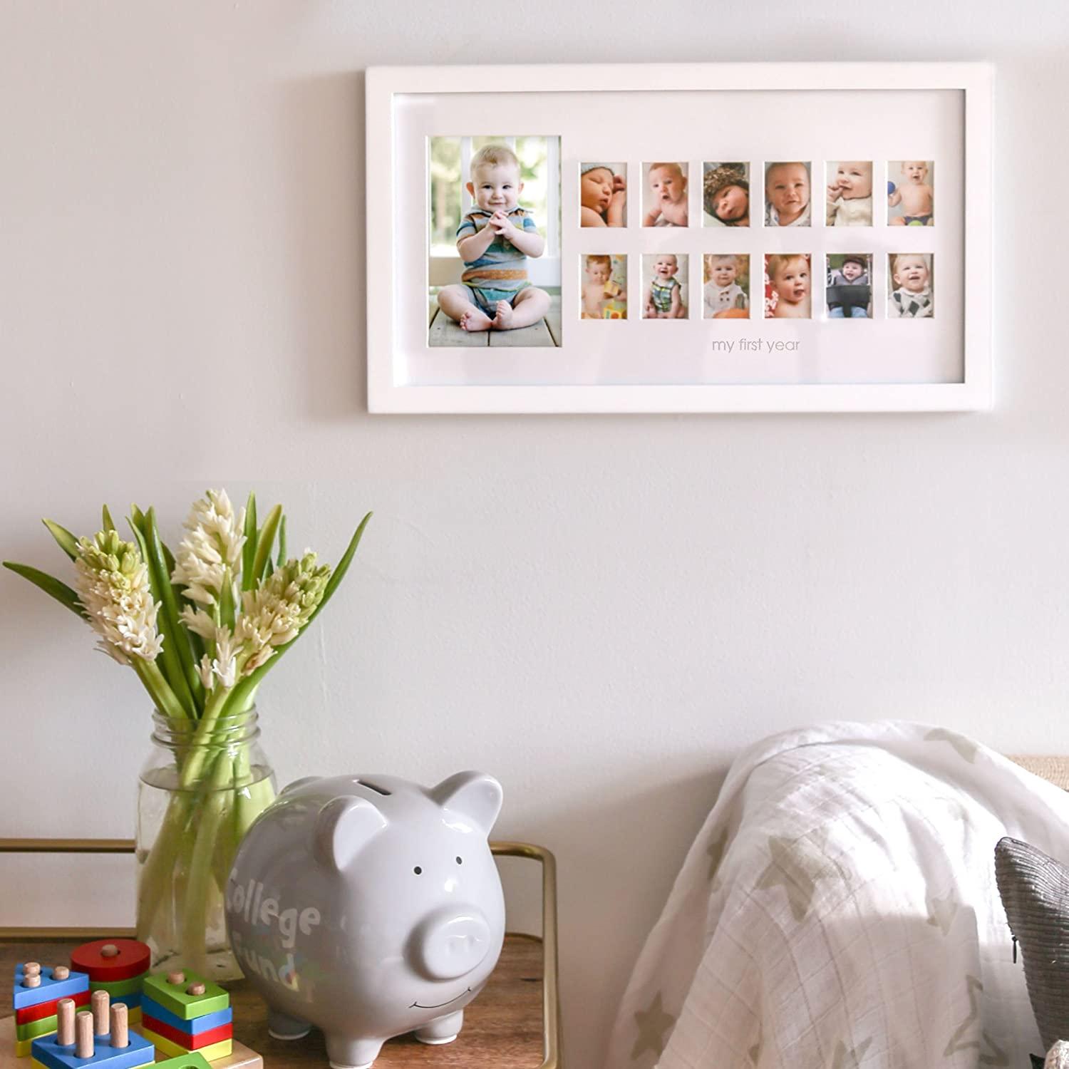 Pearhead My First Year Baby Keepsake Picture Frame - Gender-Neutral ...