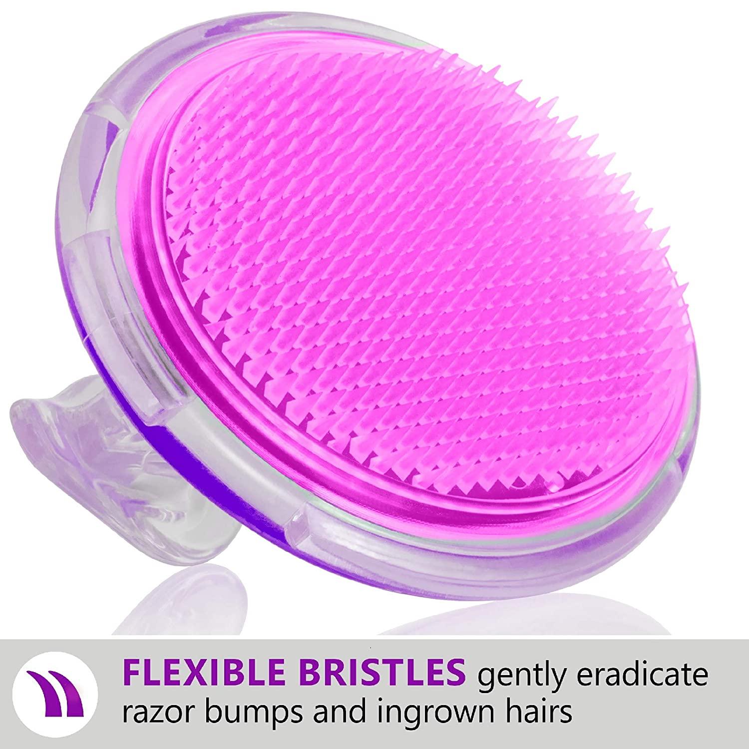 Exfoliating Brush For Razor Bumps and Ingrown Hair Treatment, Silicone ...