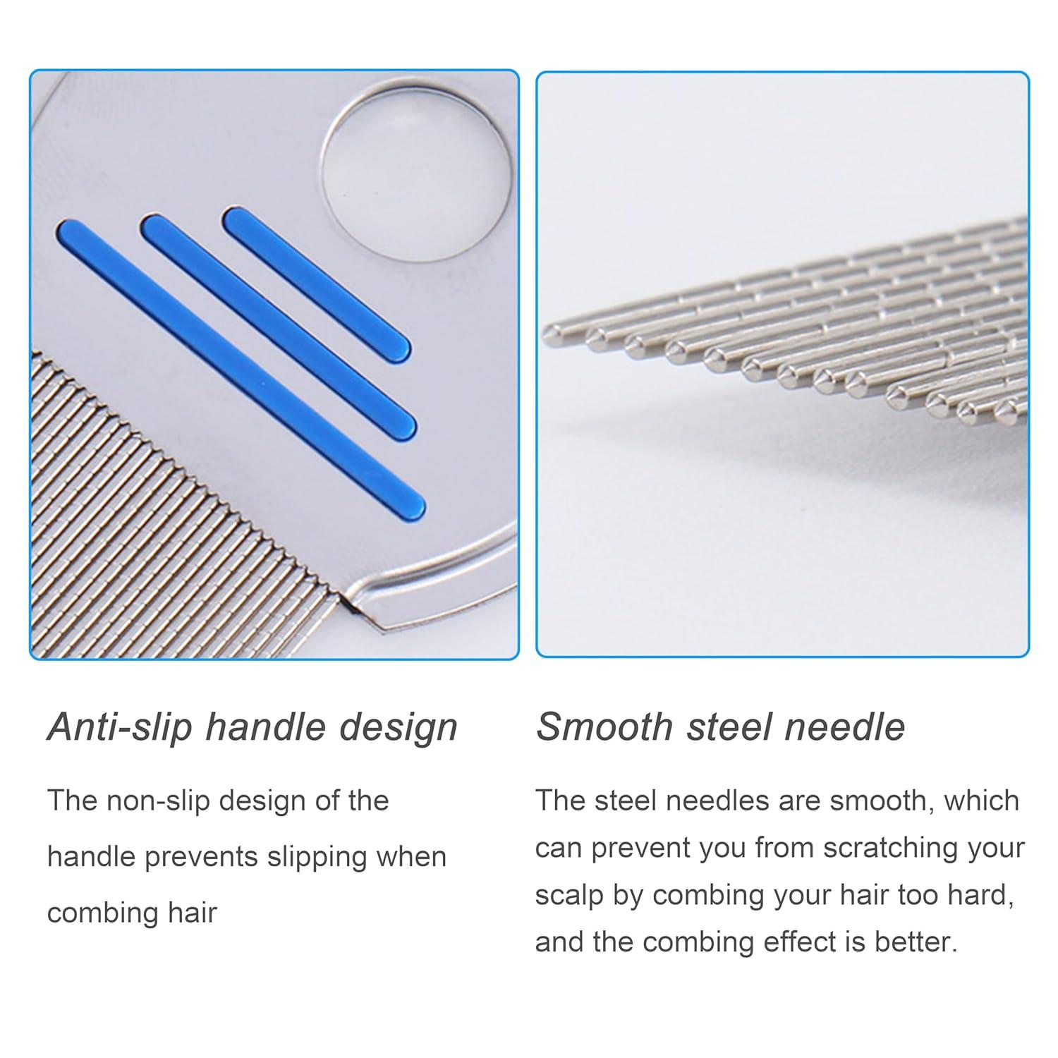 Terminator Combs - Professional Metal Lice Comb with Magnifier for ...