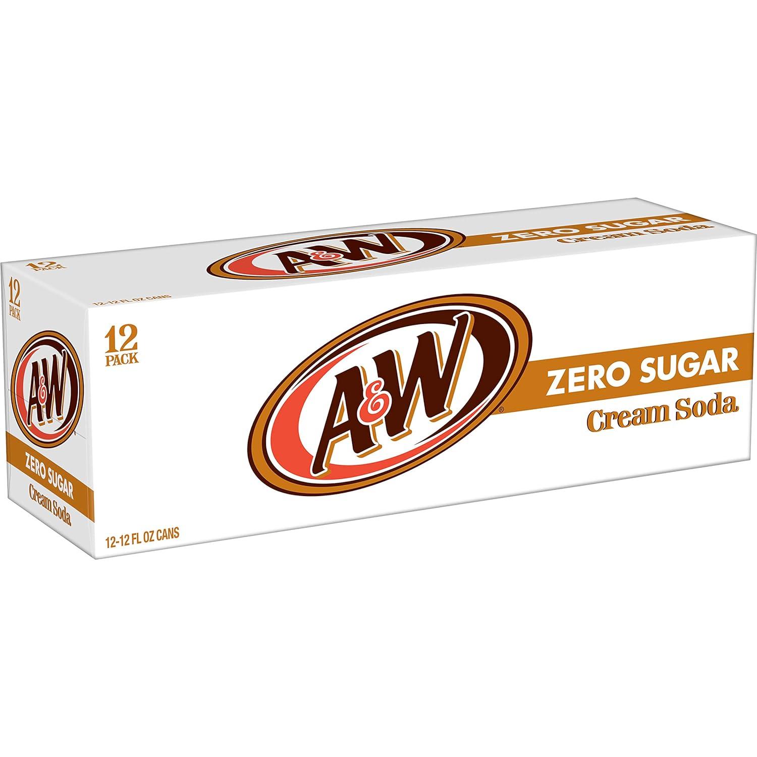A&W Zero Sugar Cream Soda 12 Pack - 12 fl oz Cans | Refreshing Guilt ...