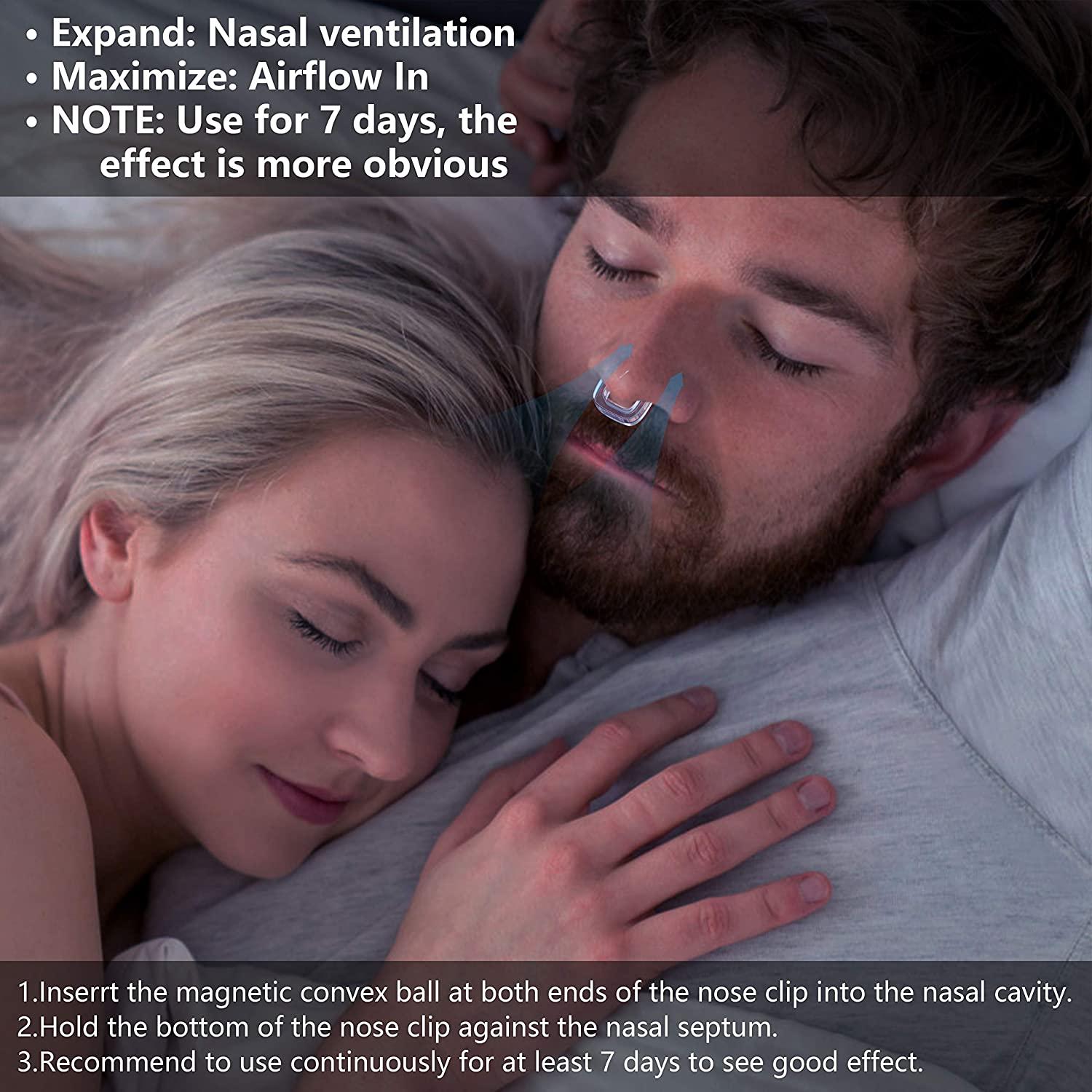 Anti Snoring Magnetic Nose Clips & 8 Nasal Dilators - Snoring Solution ...