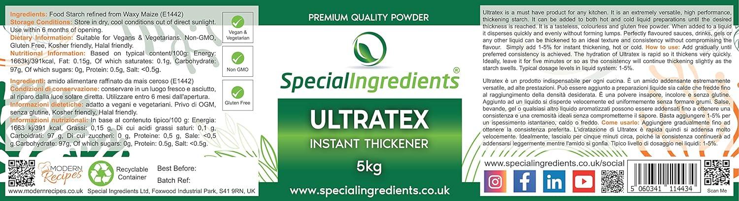 Special Ingredients Ultratex 10kg Gluten-Free Multi-Functional Highly ...