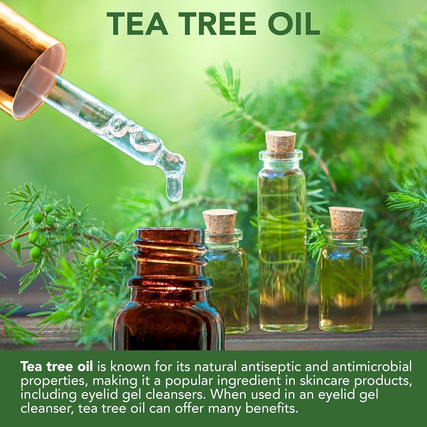 NOVEHA Tea Tree Eyelid Gel Cleanser - Relieve Blepharitis MGD & Dry Eye ...